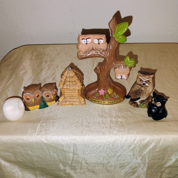 Other | Owl Figurine Collection With Tree And Beehive | Poshmark